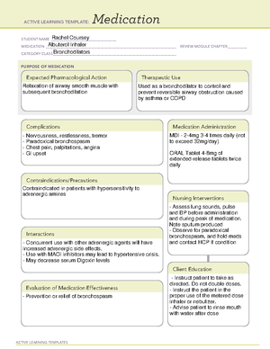 ATI Medication template - Ipratropium - ACTIVE LEARNING TEMPLATES ...