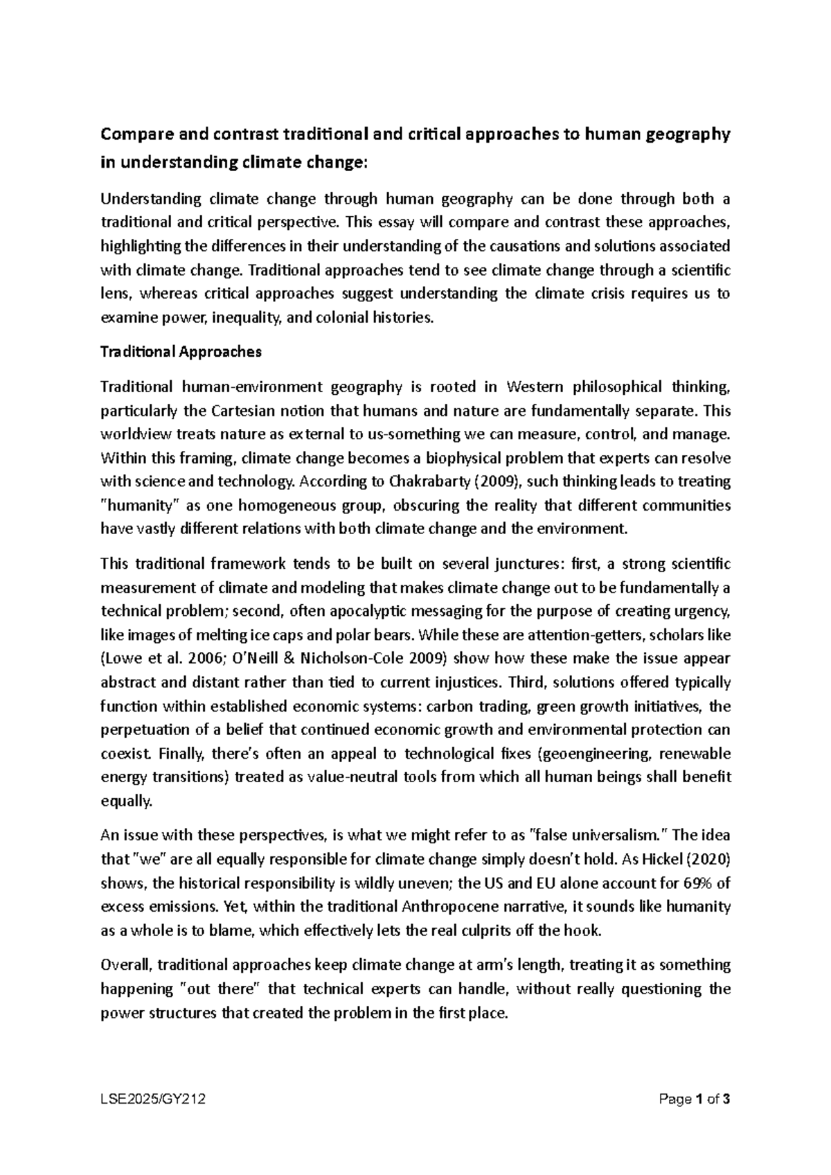 Comparative Analysis of Traditional and Critical Approaches in Human ...