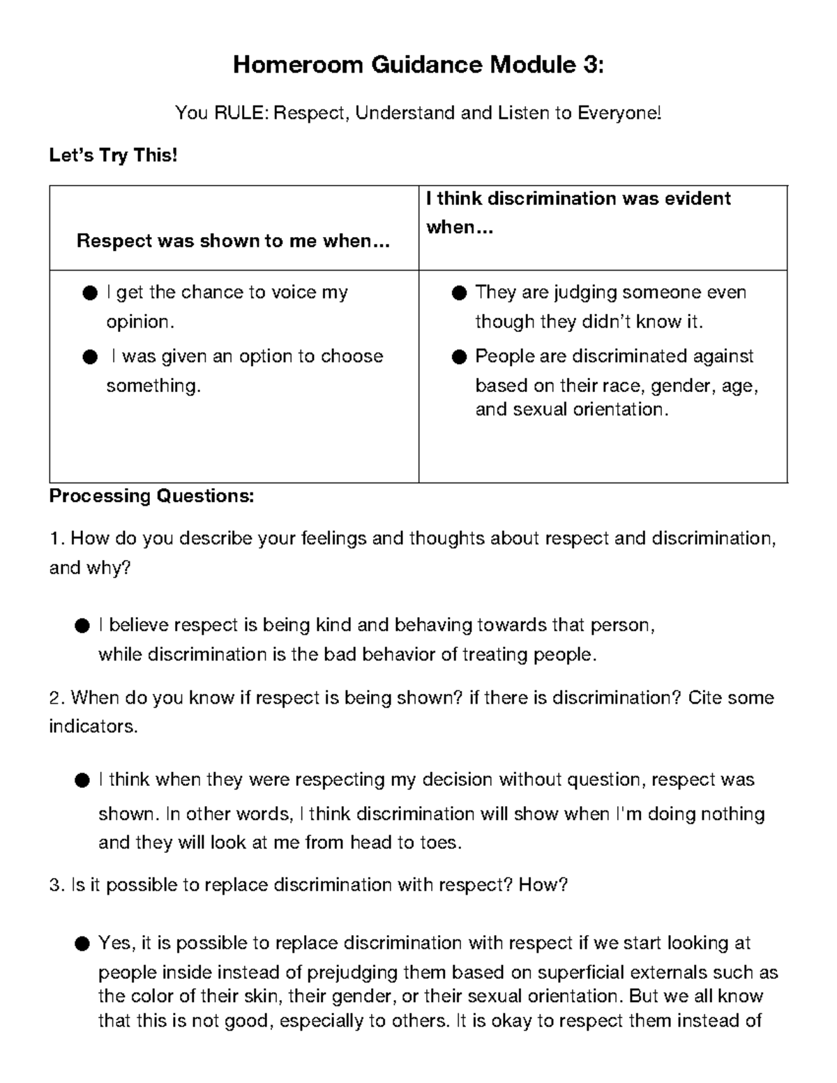 HGP Module 3 - homeroom guidance activityyyyyyyyyyy - Homeroom Guidance ...