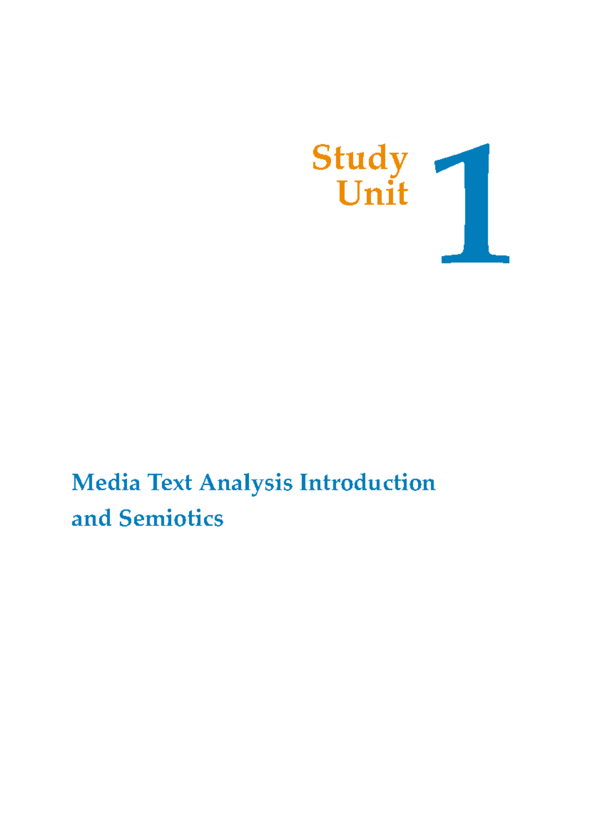 COM203 Study Guide: Media Text Analysis & Semiotics (Chapter 1) - Studocu