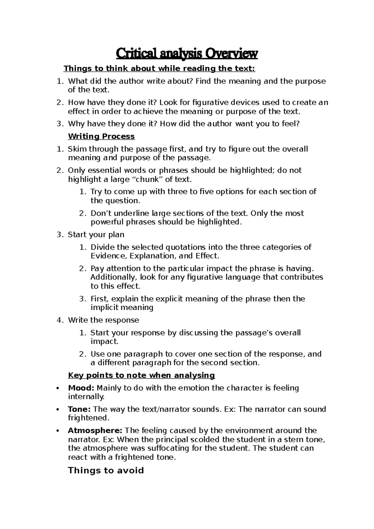 Critical Analysis Overview: Key Tips for Effective Text Interpretation ...