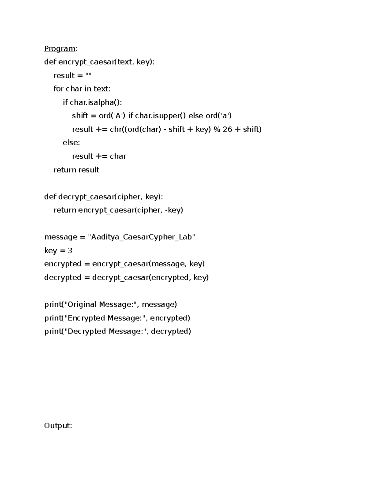 Lab Report: Cryptography Algorithms and Implementations (CS101) - Studocu
