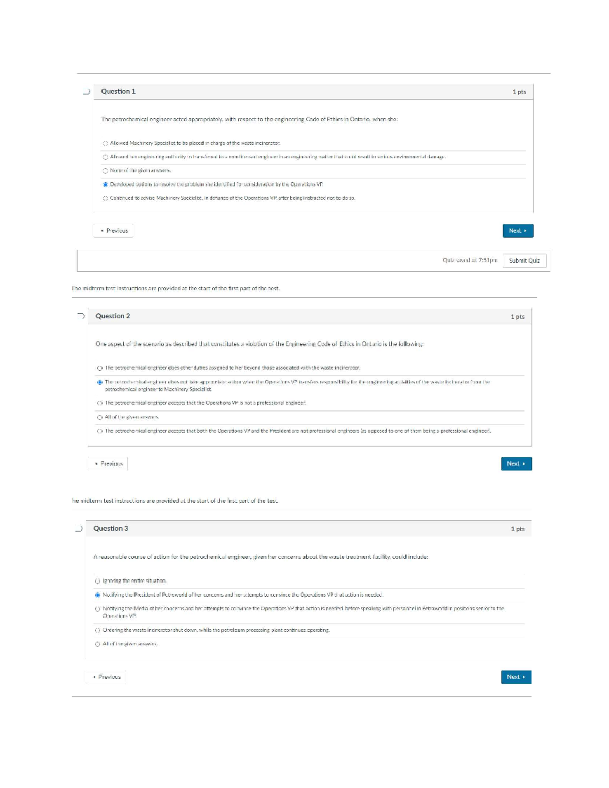 Ethics part A - Final questions for engineering code of ethics in ...