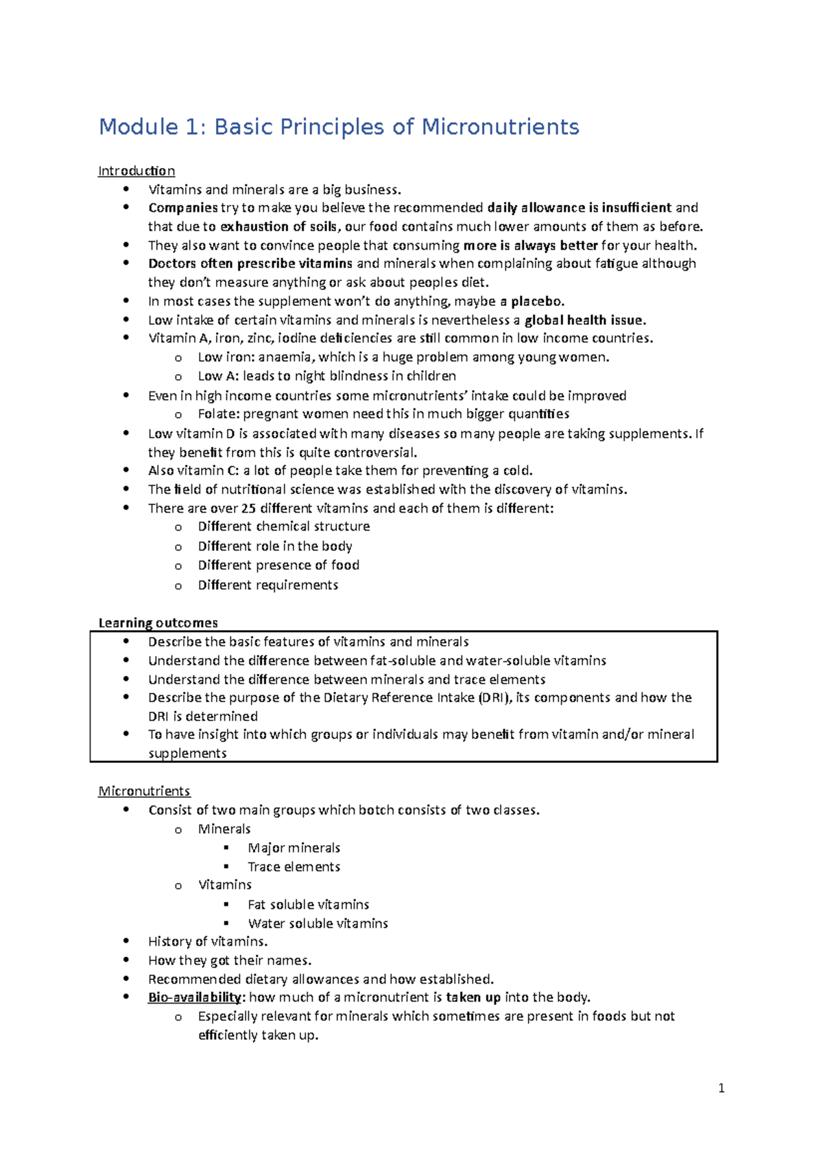 Module 1: Key Concepts of Micronutrients and Dietary Guidelines ...