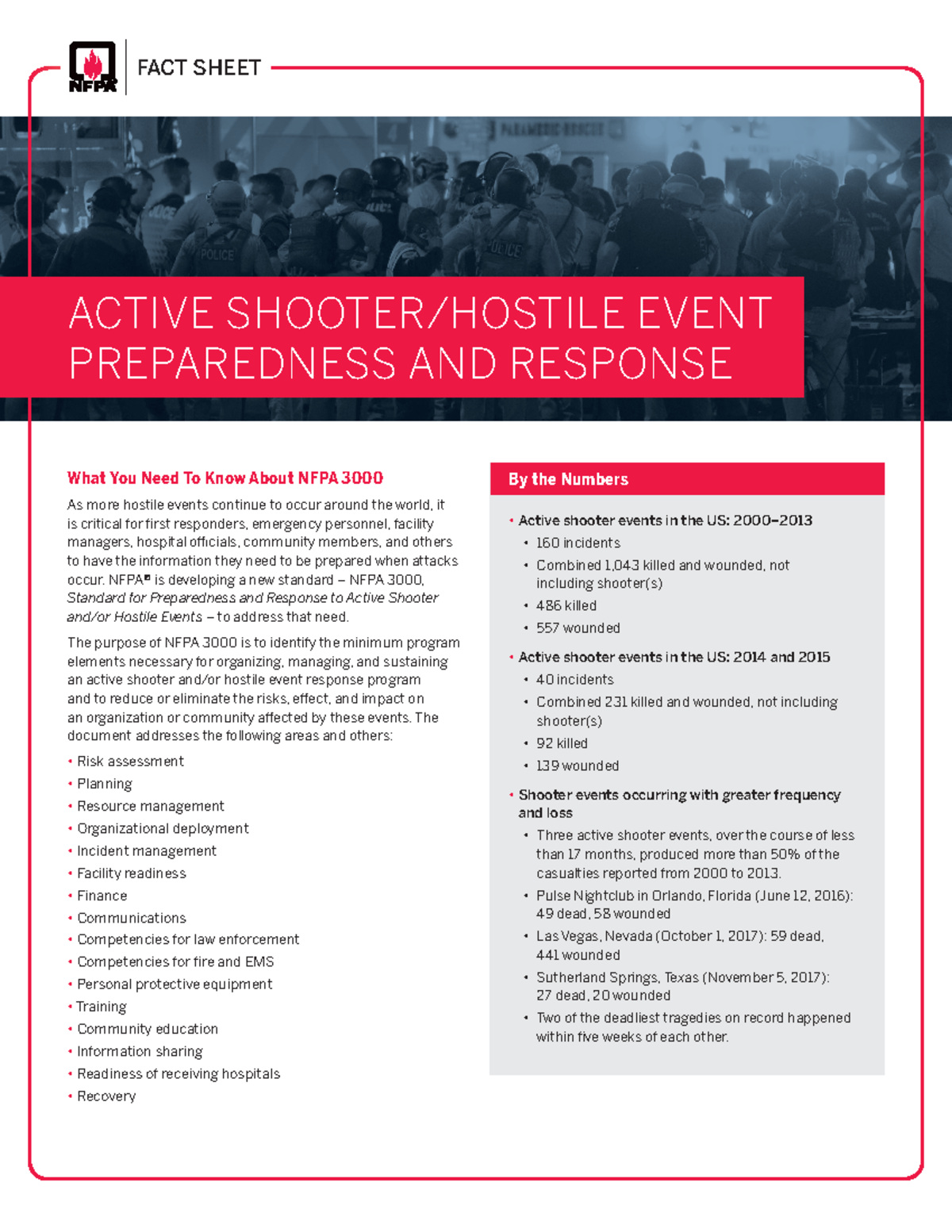 NFPA 3000 Fact Sheet - MEDICINA TACTAICA - ####### What You Need To ...