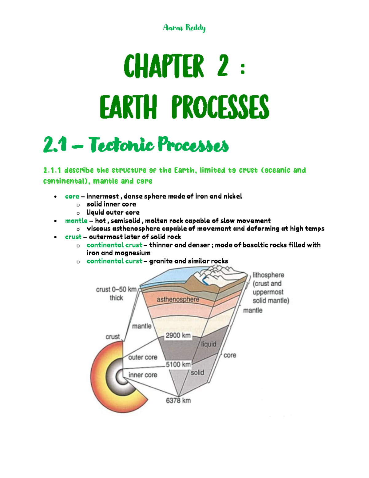 Earth Processes: Tectonics, Erosion, and Ocean Dynamics (Course Code ...