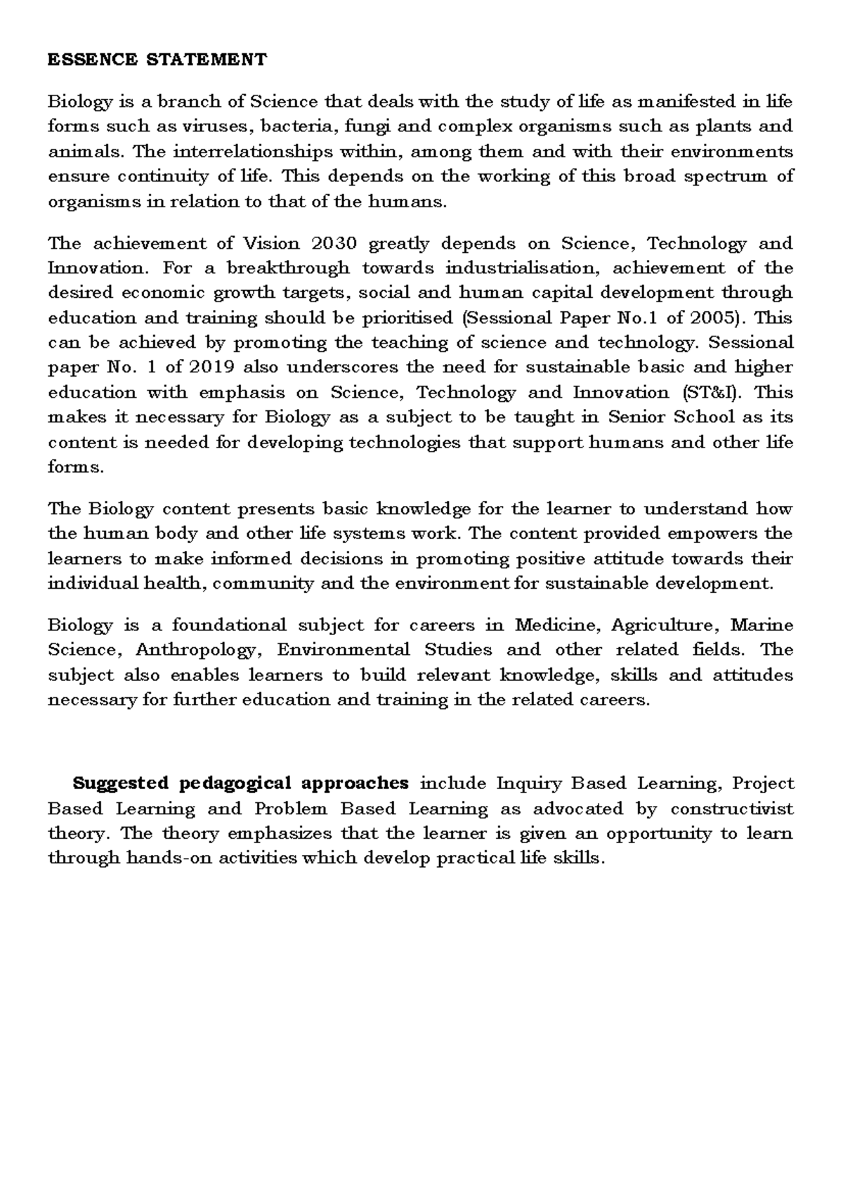 Grade 10 Biology Notes: Term 1, 2 & 3 KCSER Revision - Studocu