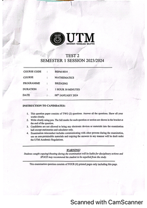 Math quiz 2 - **Unlock Your A+ with This Past Year Paper!** Want to ...