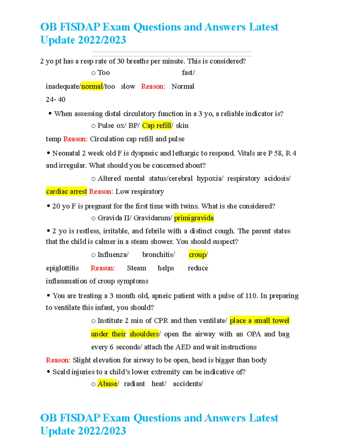 Home Exercise Program - Advocate Aurora Health Guide - Studocu