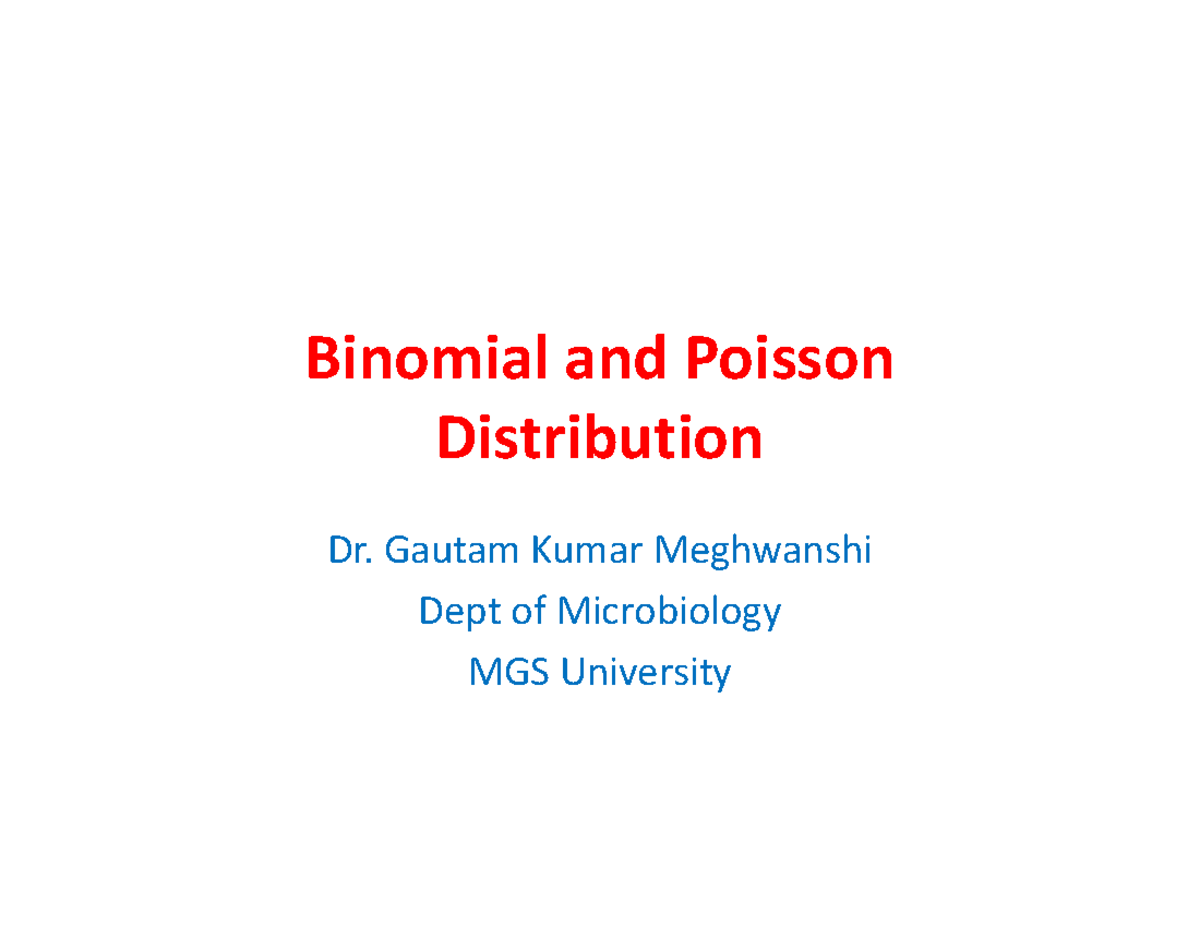Binomial & Poisson Distributions: Concepts & Applications in Stats ...