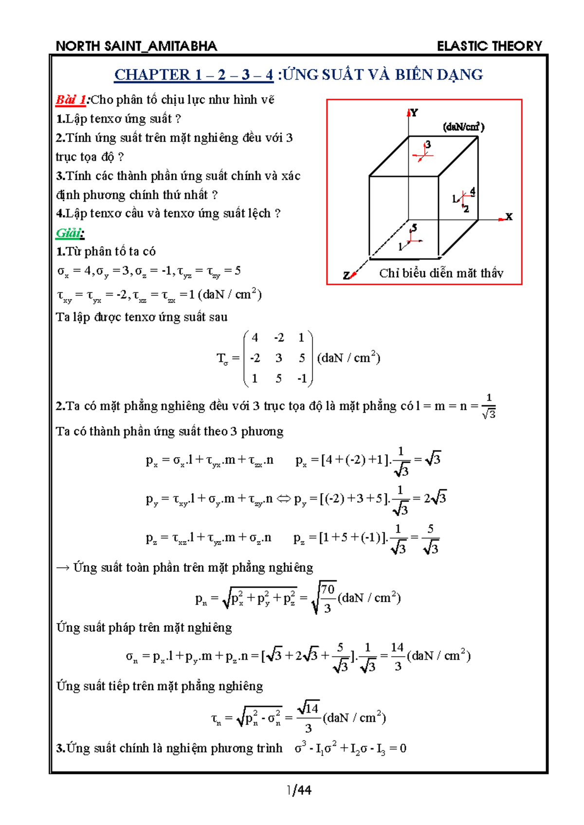 Giai Bài Tập Lý Thuyết Dàn Hồi - Chương 1-4 (123DOC) - Studocu