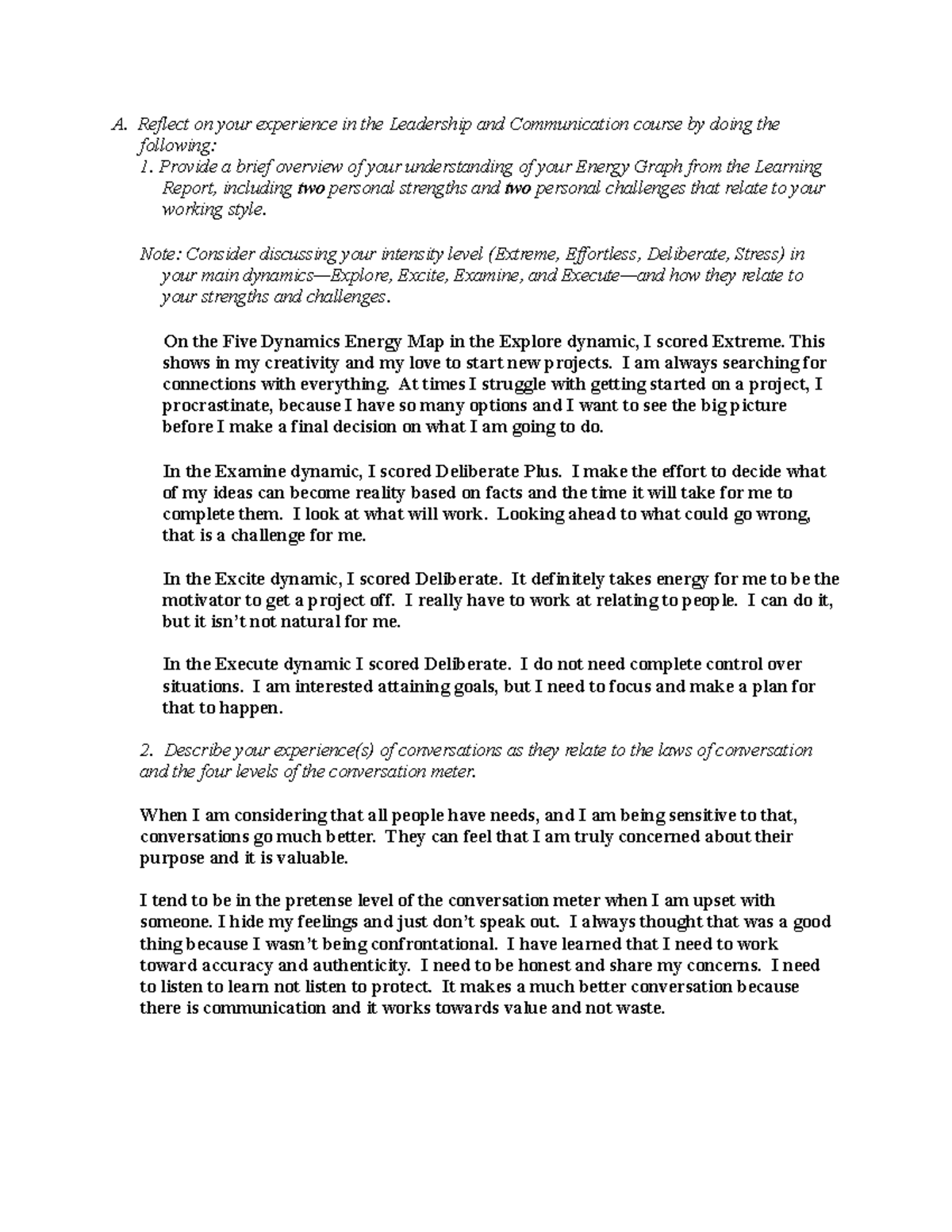 Task 3 Reflection Paper - A. Reflect on your experience in the ...