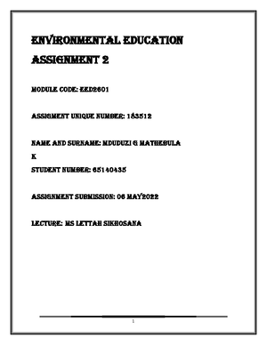 ENG1514 ASS 01 - Page | 1 2024 ENG151 4 - Assignment 1 IMPORTANT Before attempting this ...