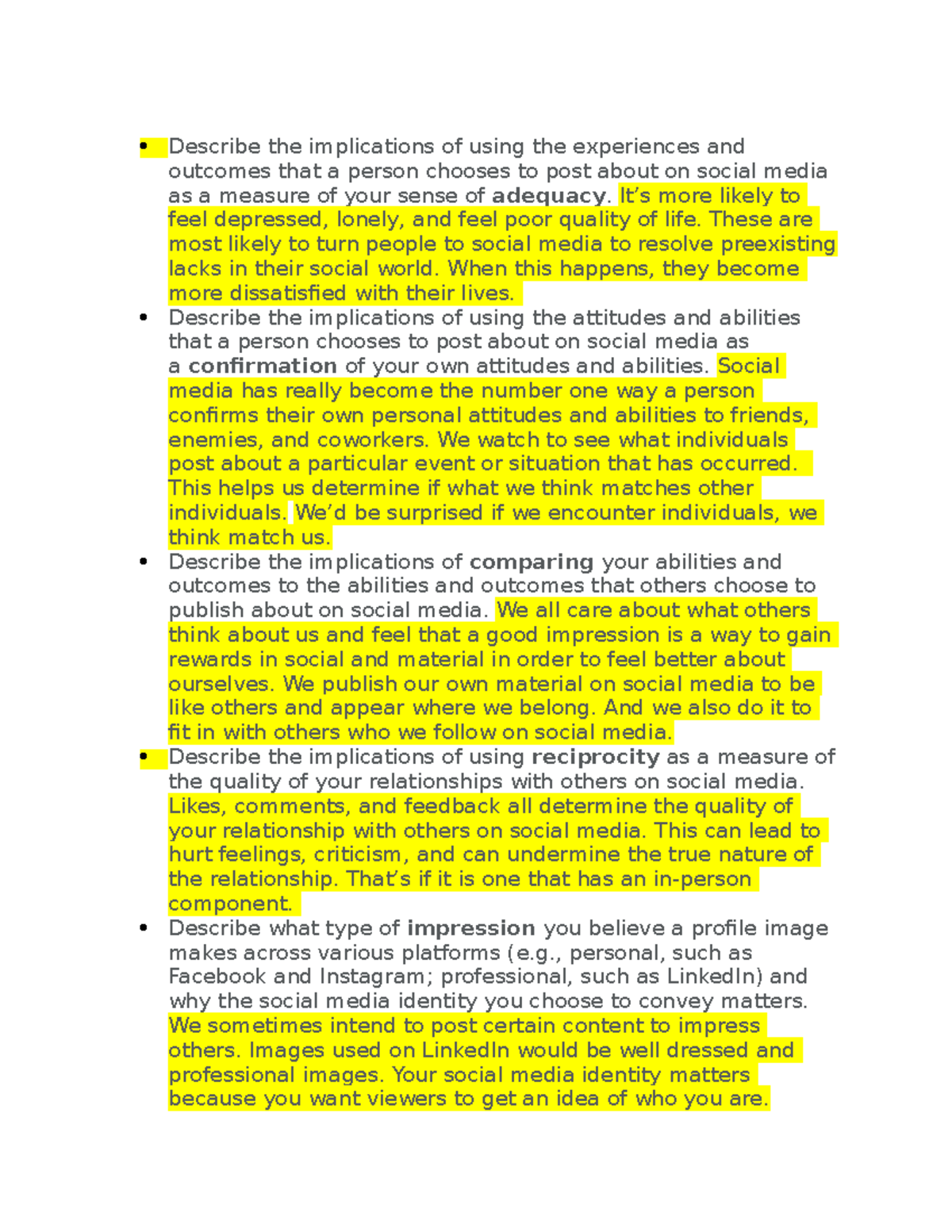 Module 4 activity journal - Describe the implications of using the ...