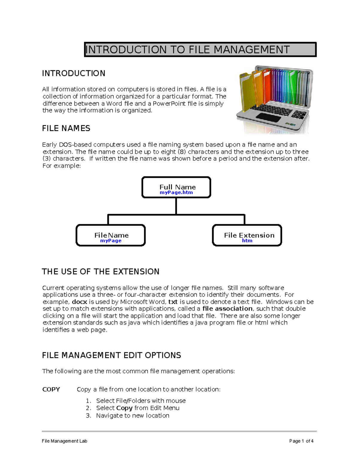File Management Lab Overview & Operations Guide - Studocu