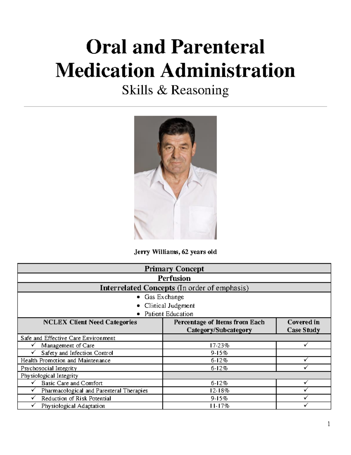 Medication Administration Skills and Reasoning for Keith RN-Student ...