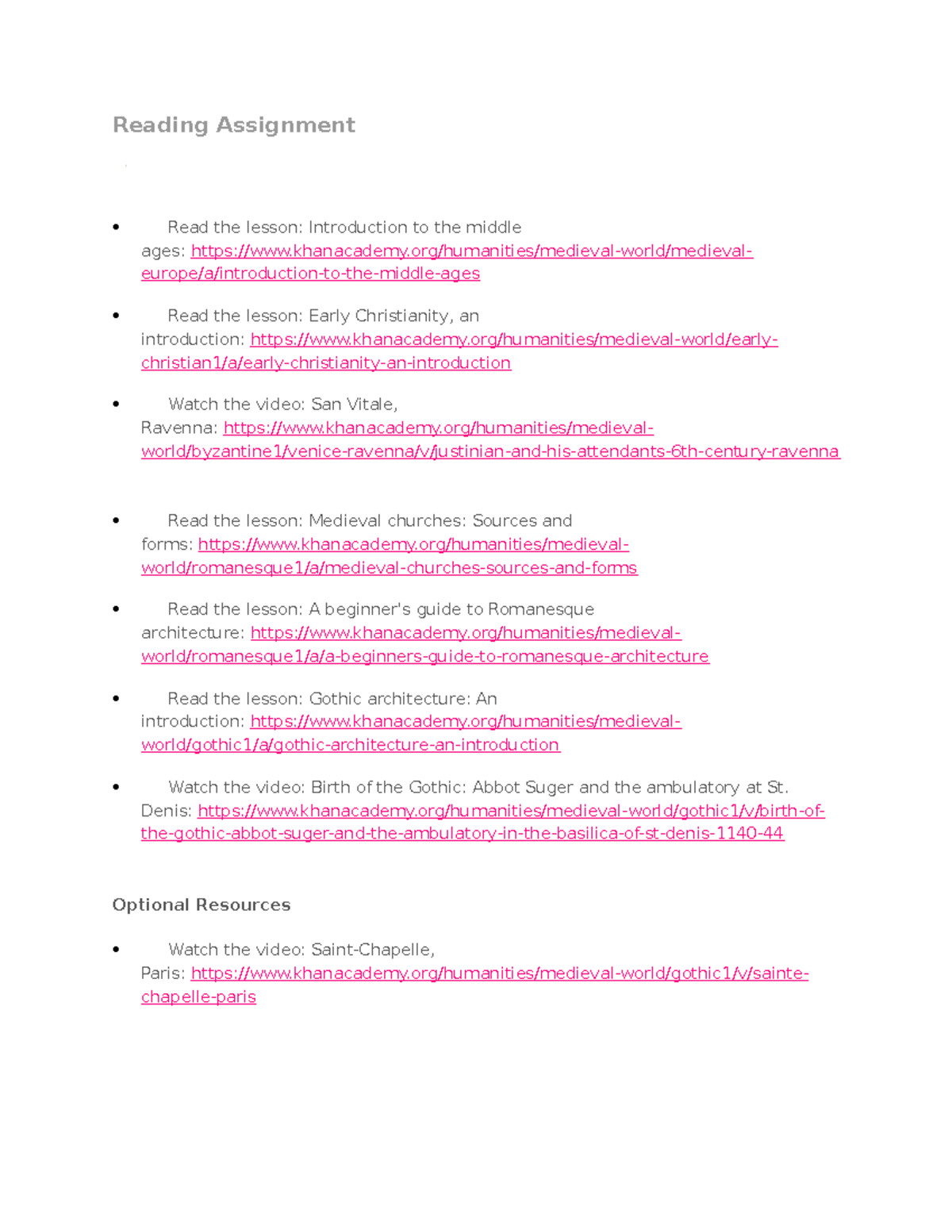Reading Assignment 3 - learning guide lecture note week 3 - Reading ...