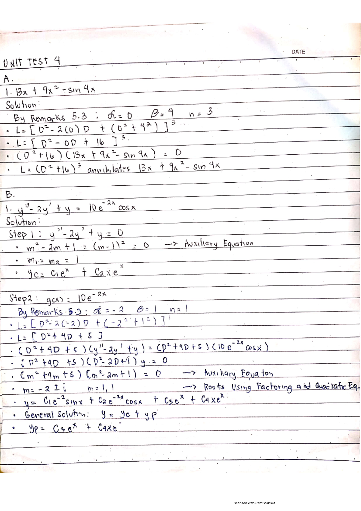UNIT-4 - Way to solve DE problems - Differential Equation - Studocu