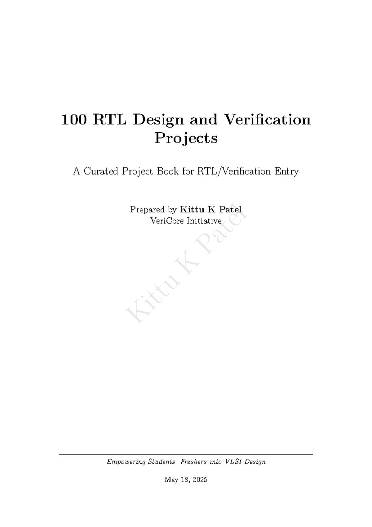 100 RTL Design & Verification Projects (VLSI) - A Curated Guide - Studocu