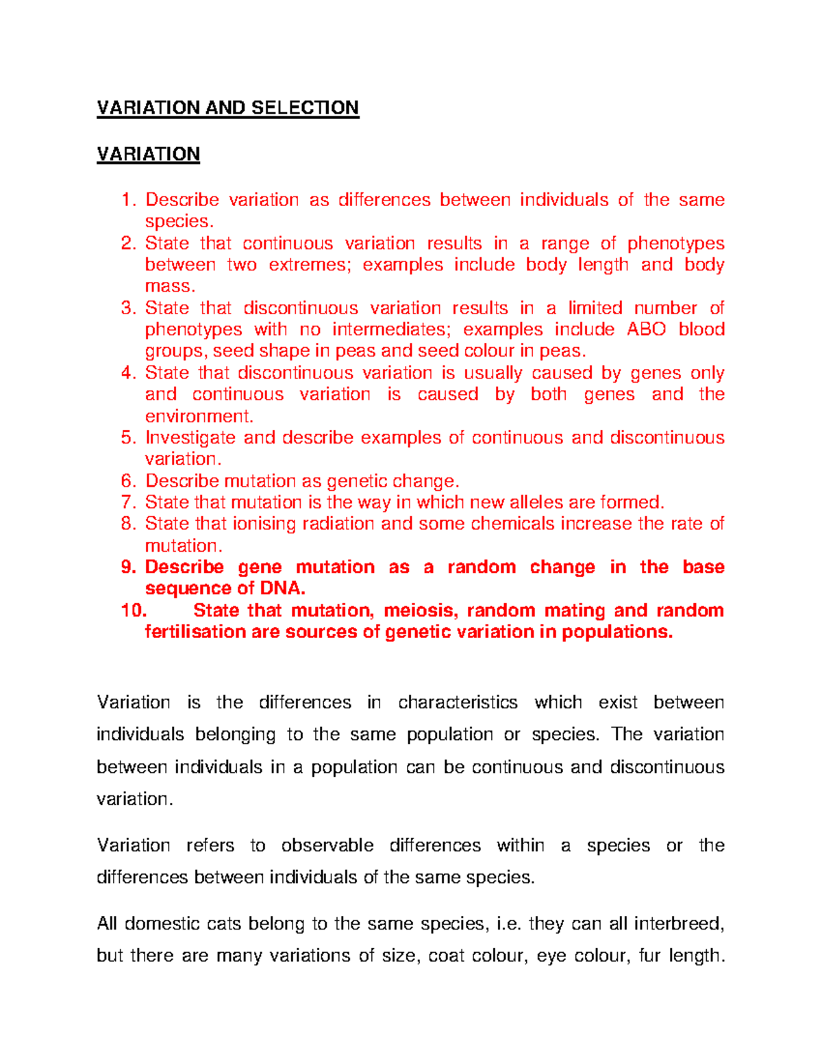 Variation and Selection: Understanding Genetic Diversity and Adaptation ...