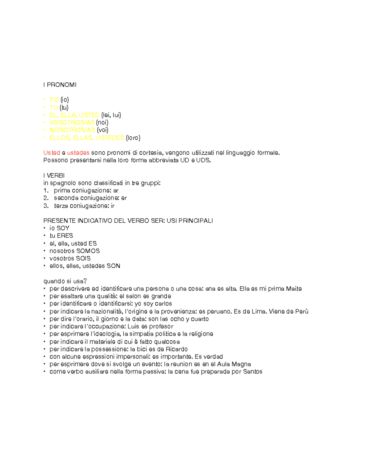 Appunti di Spagnolo - Nota 18 Dic 2025 - Studocu