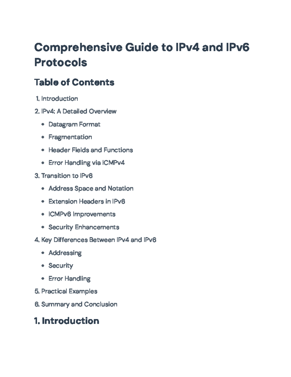 Comprehensive Guide to IPv4 and IPv6 Protocols: Overview and Transition - Comprehensive Guide to ...