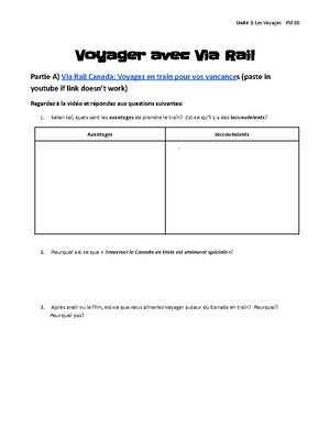 Core French - Grade: 9 - High School - Canada - Studocu