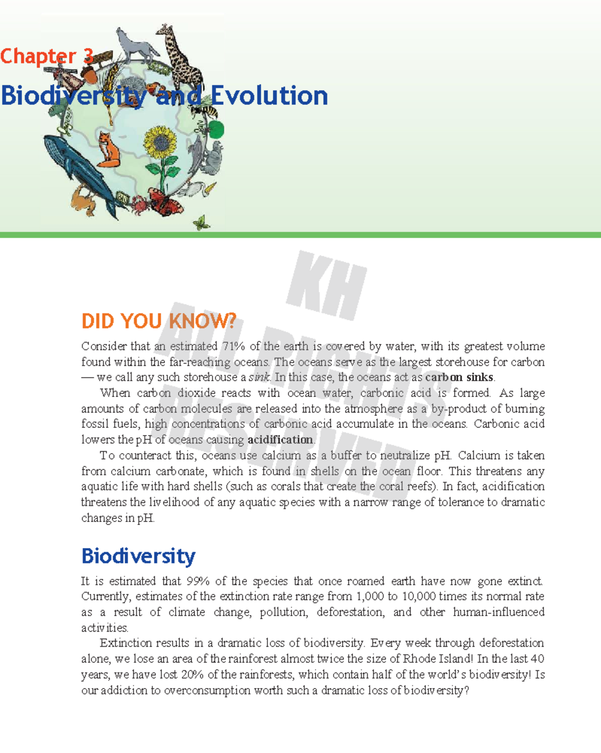 Chapter 3: Biodiversity and Evolution - Understanding Ecosystem ...