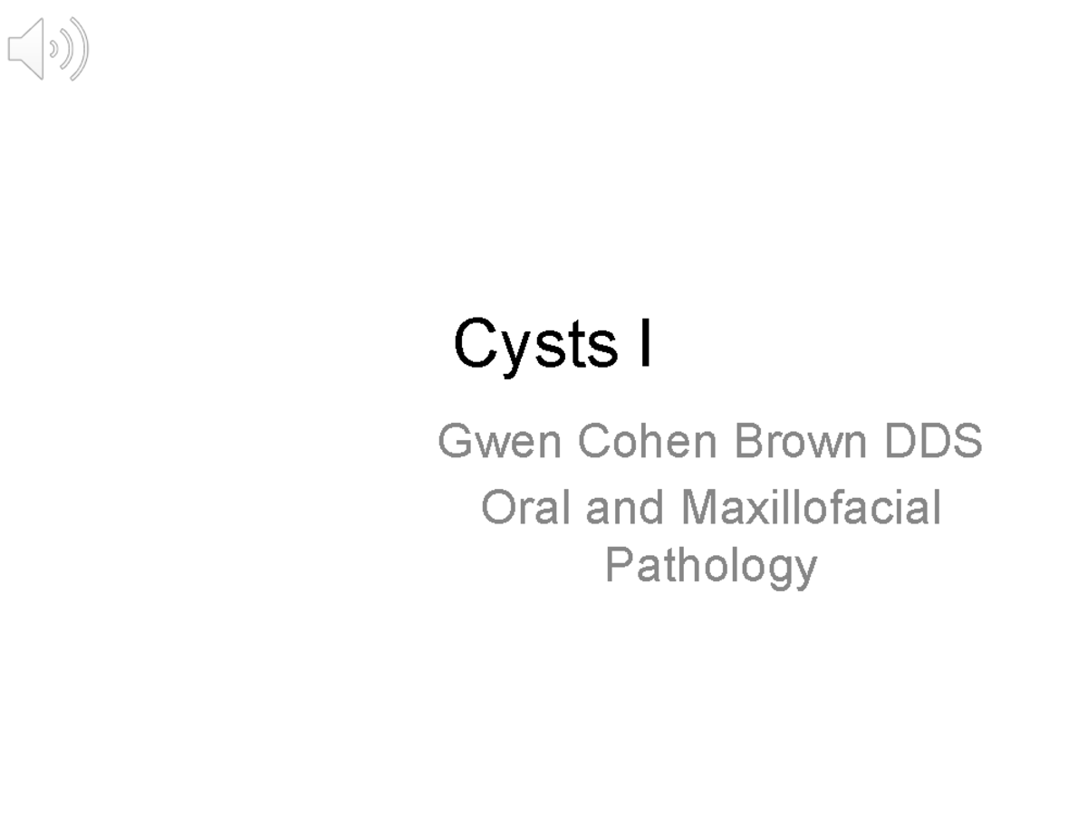 Odontogenic Cysts Overview: Radicular, Residual & Paradental Types - Studocu