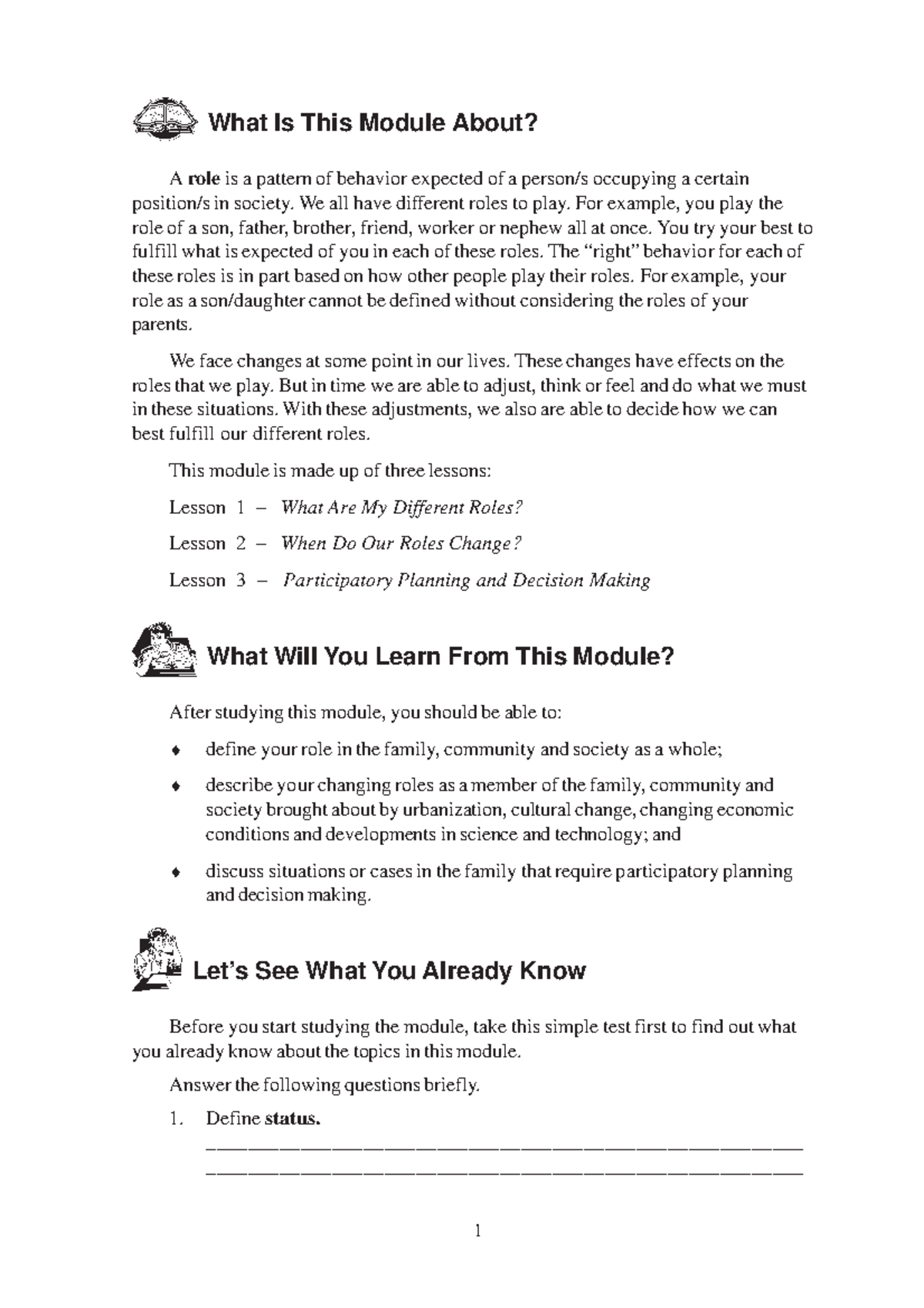 Changing Roles - ALS MODULES - What Is This Module About? A role is a ...