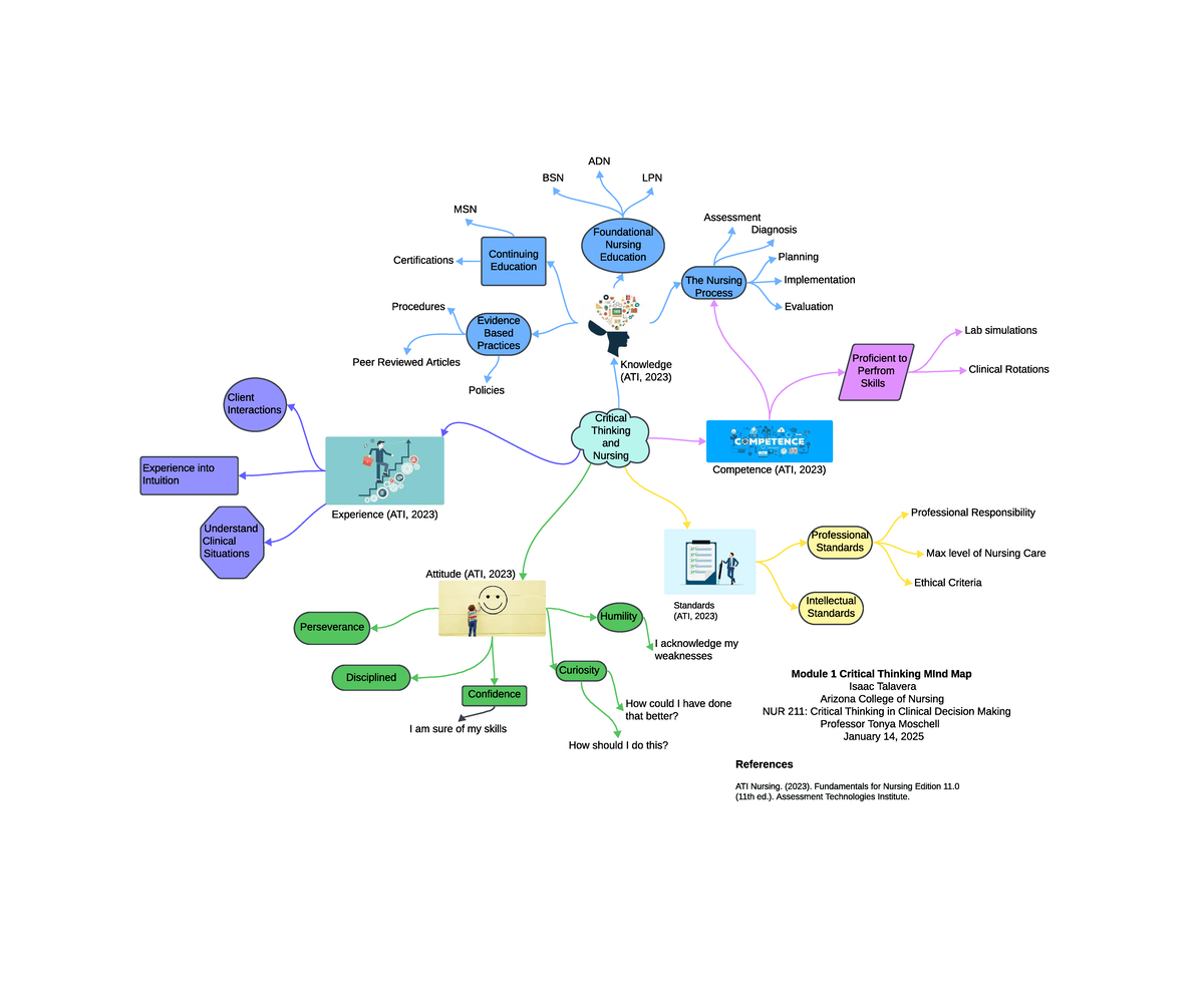 NUR 211: Critical Thinking Mind Map and Nursing Competencies - Studocu