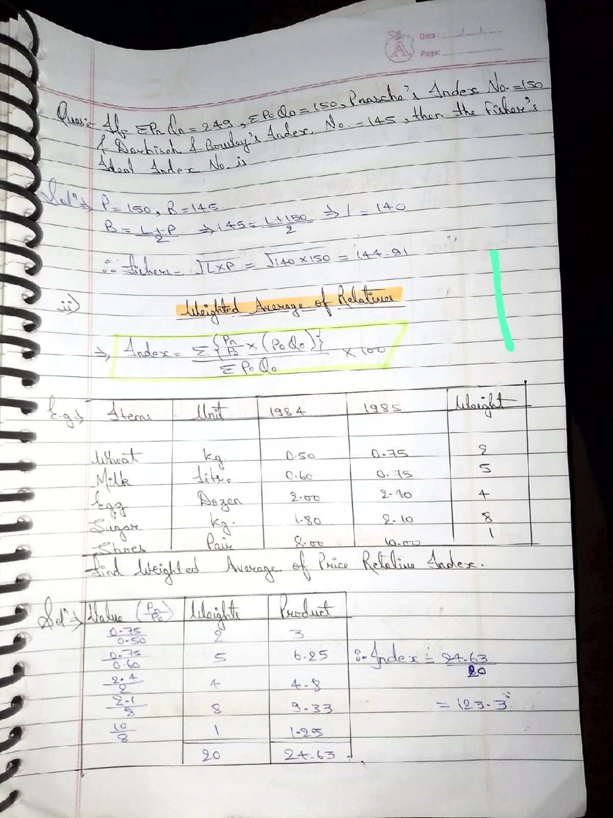 CA Foundation Quantitative Aptitude Chapter 18 Handwritten Notes - Studocu