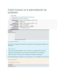 Examen Primer Parcial (Segunda vuelta) sobre Factor Humano en Proyectos - Studocu