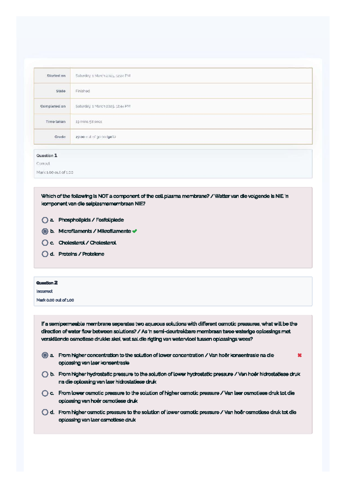 Theory Quiz 1 Review - Cell Membrane and Homeostasis Concepts - Studocu