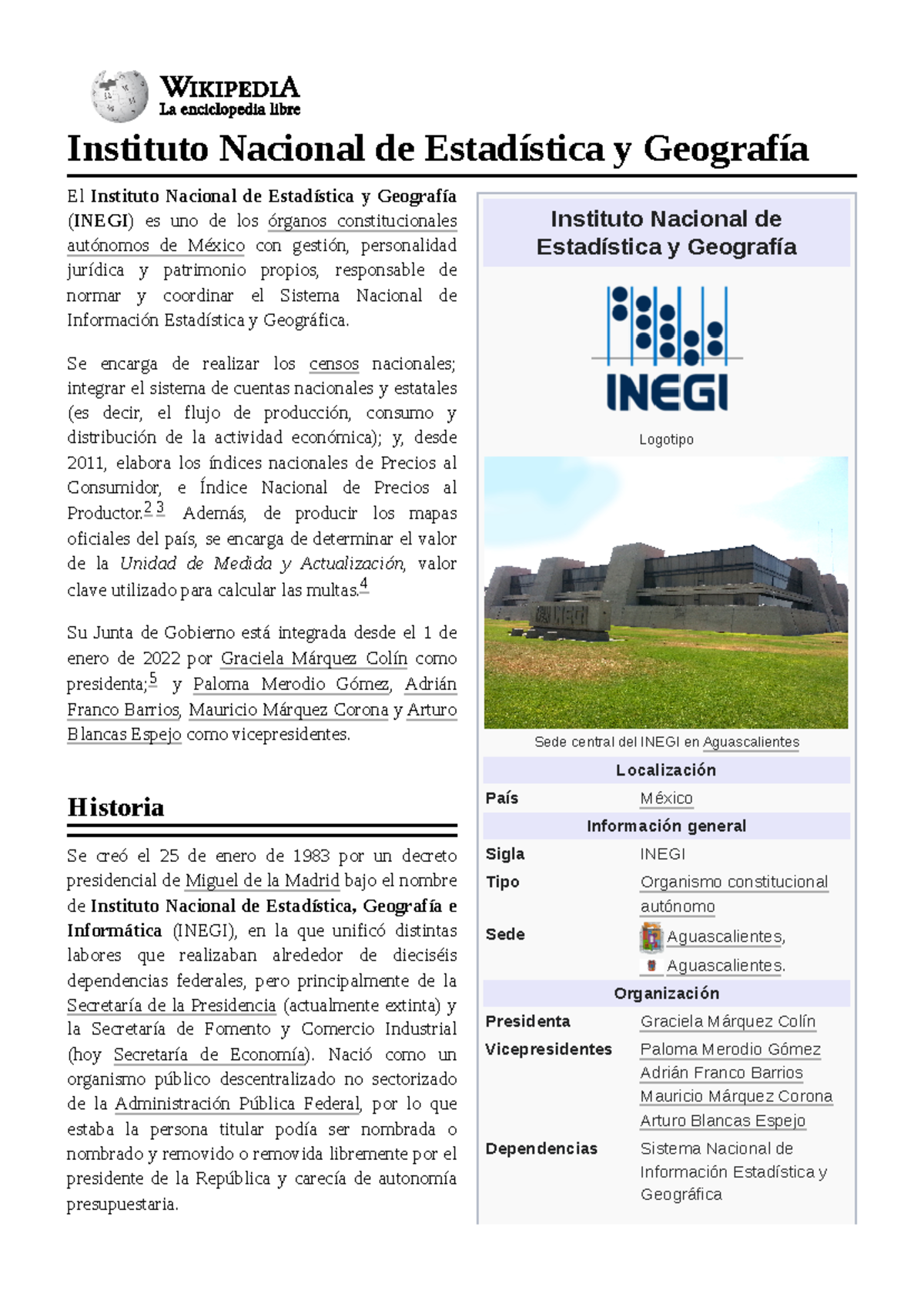 Resumen del Instituto Nacional de Estadística y Geografía (INEGI) - Studocu