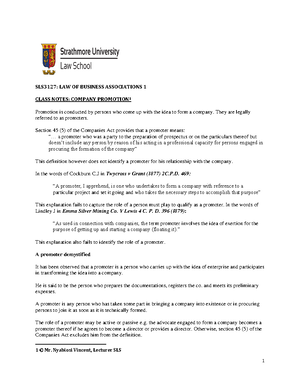 Chapter 3 - Memarts of a Company - SLS3127: LAW OF BUSINESS ...