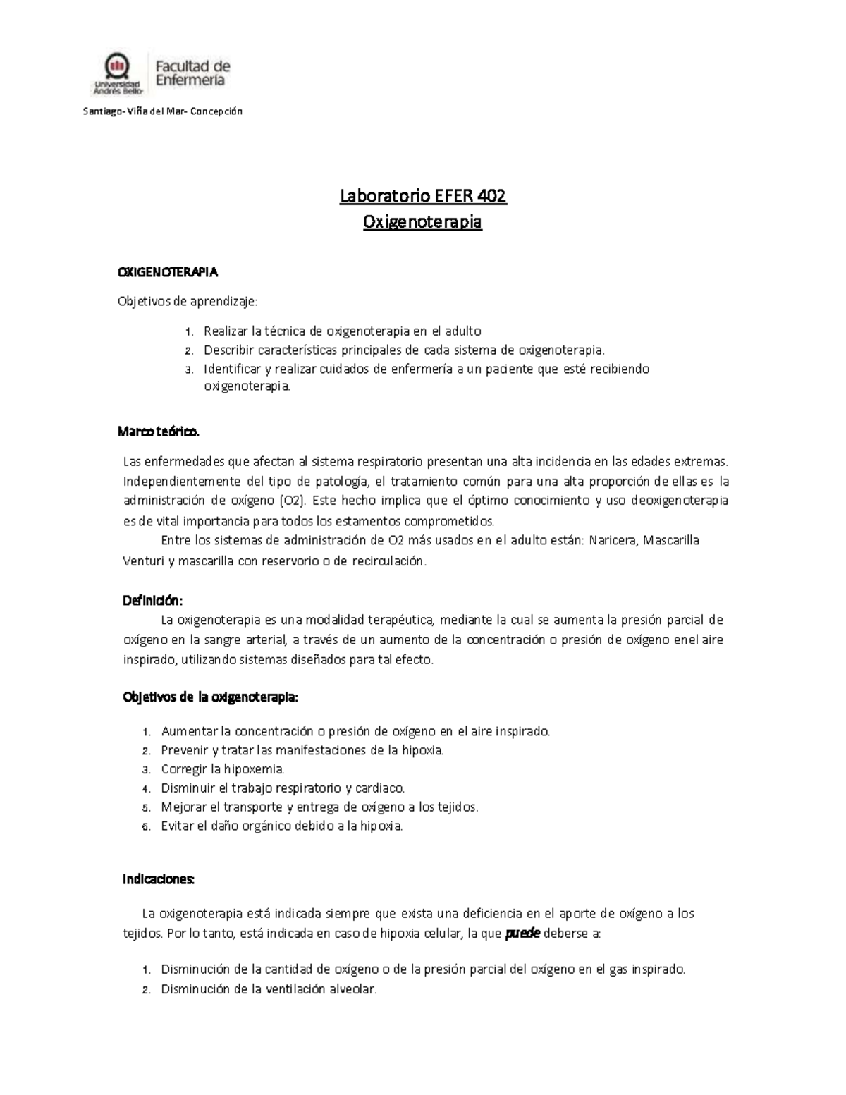 Guía de Oxigenoterapia para Adultos - EFER 402 - Studocu