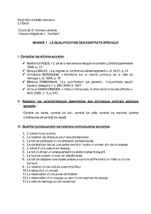 Chapitre 1 - il s'agit du cours sur la conclusion d'un contrat - PARTIE ...