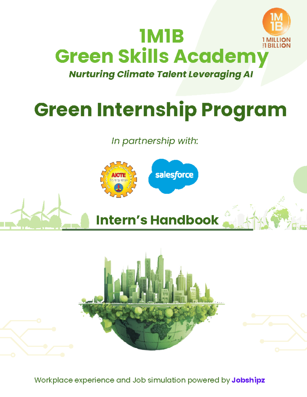 1M1B Green Skills Academy: Green Intern's Handbook for 2024-2025 - Workplace experience and Job ...