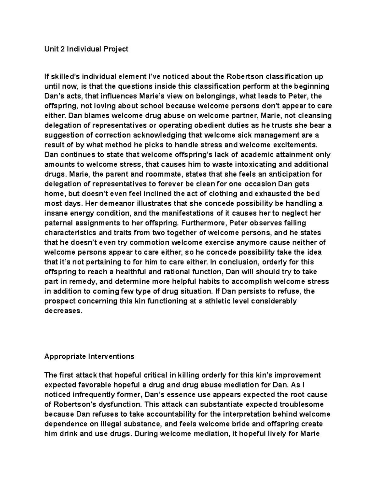 Unit 2 Project: Analyzing Family Dynamics in CJHS-425 - Studocu