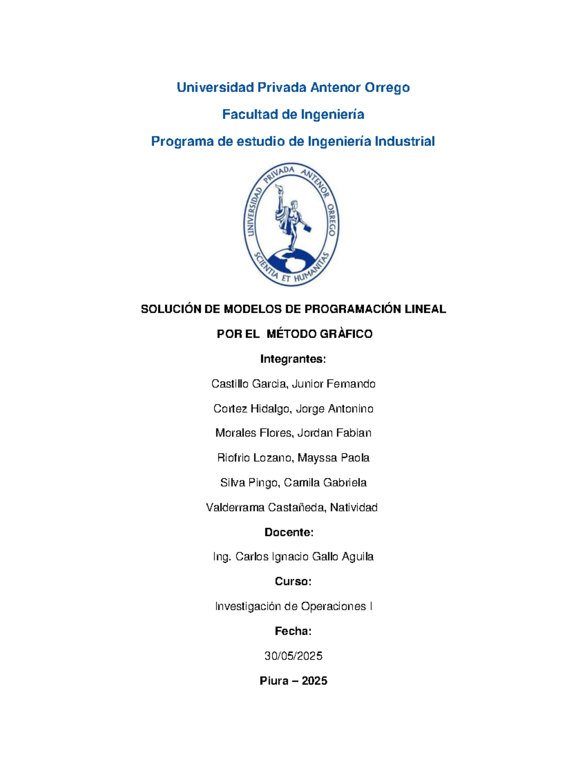 Ejercicios de Programación Lineal - Investigación de Operaciones I ...