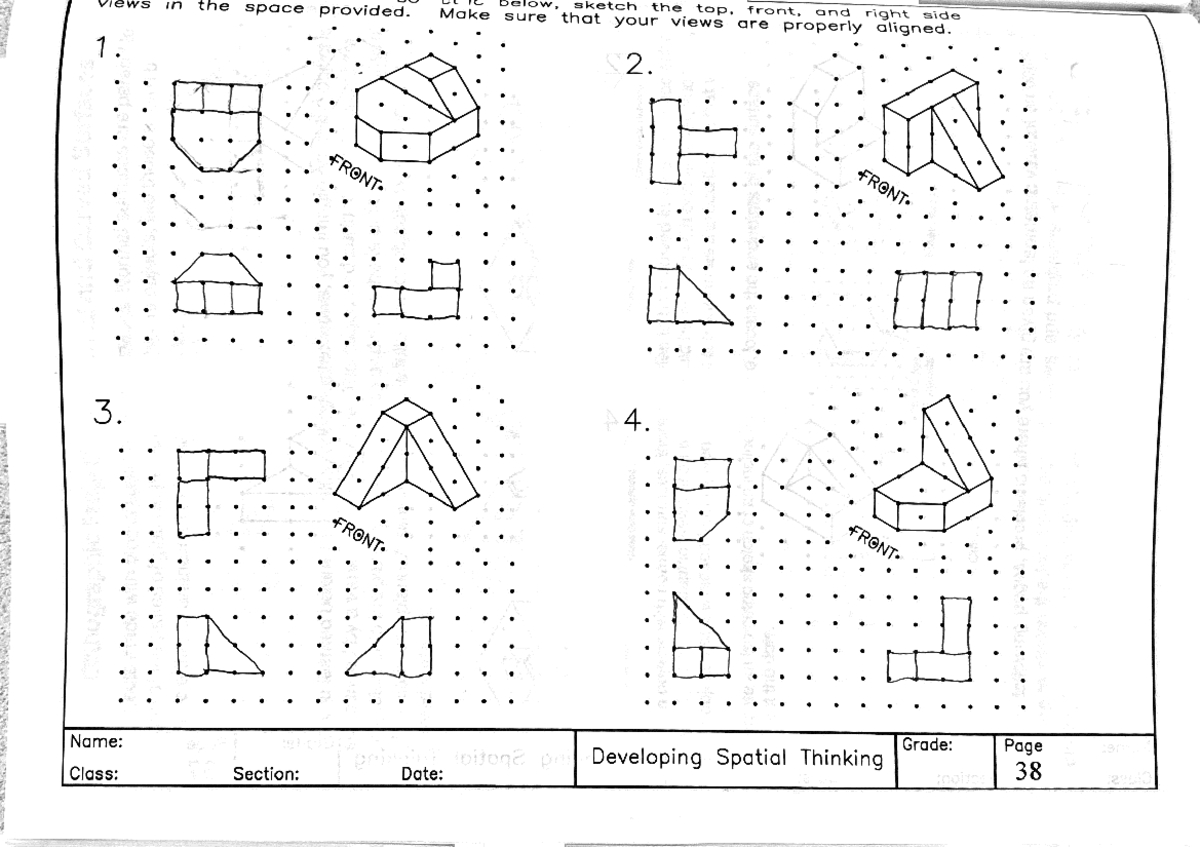 Developing Spatial Thinking Homework - Views and Sketches - Studocu