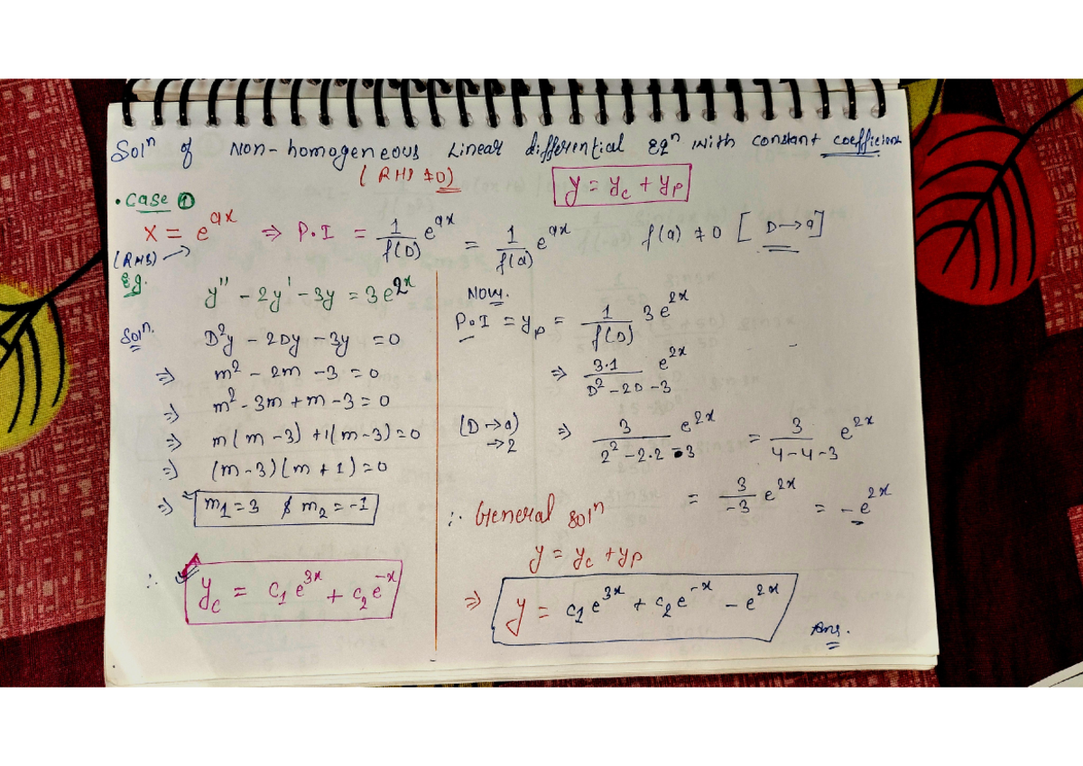 Solutions to Homogeneous Linear Differential Equations - MTH174 - Studocu