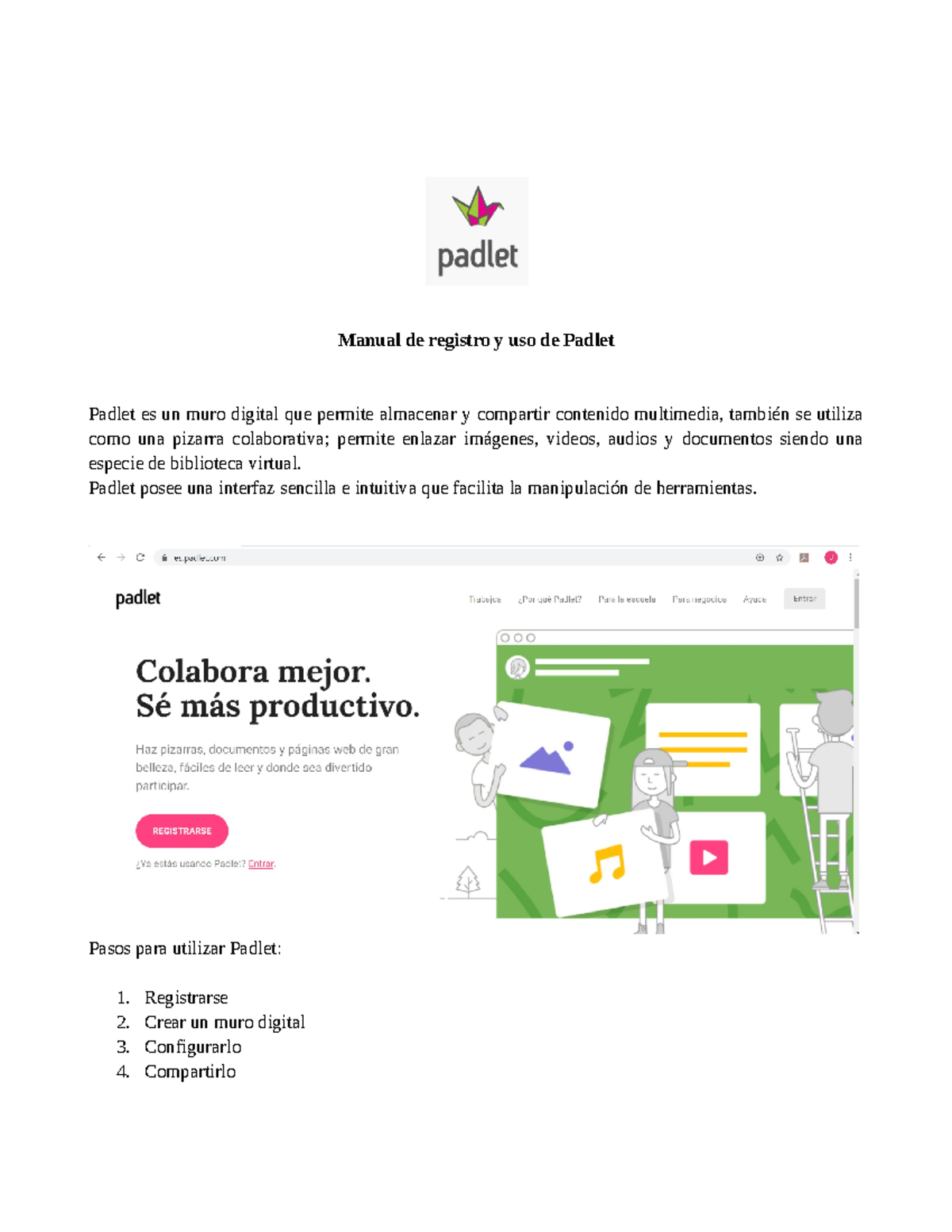 Guía de Uso de Padlet - MANUAL DE USUARIO - Studocu