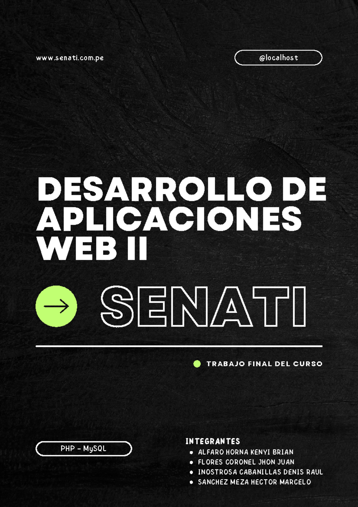 Trabajo Final - Desarrollo de Aplicaciones Web II (PHP - MySQL) - Studocu