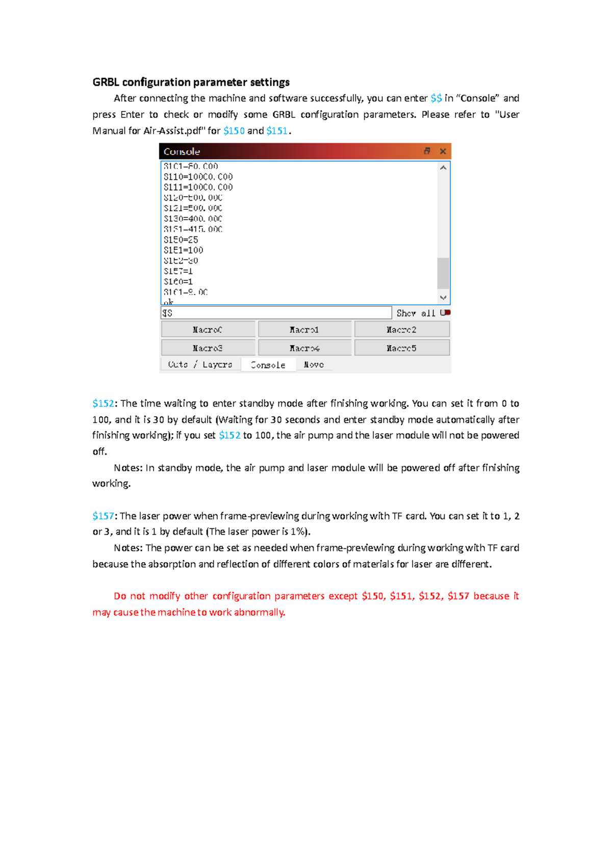 GRBL Configuration Parameters Overview and Settings Guide - Studocu