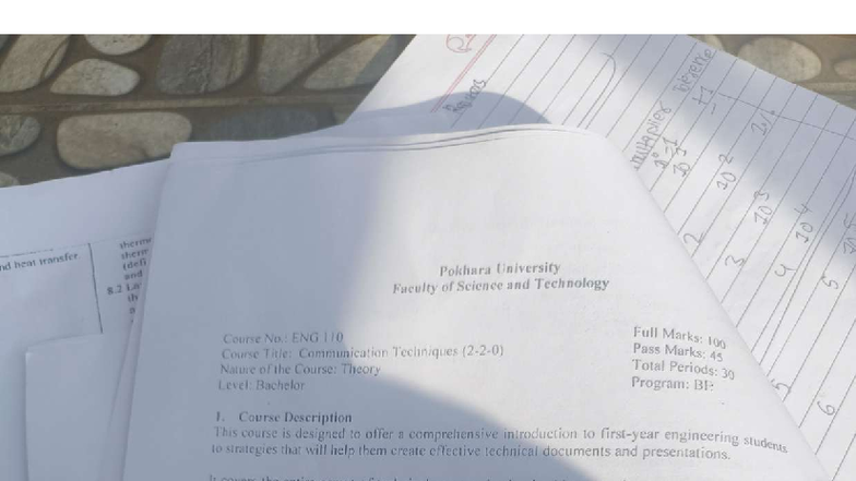 ENG 110 Communication Techniques Course Overview and Objectives - Studocu