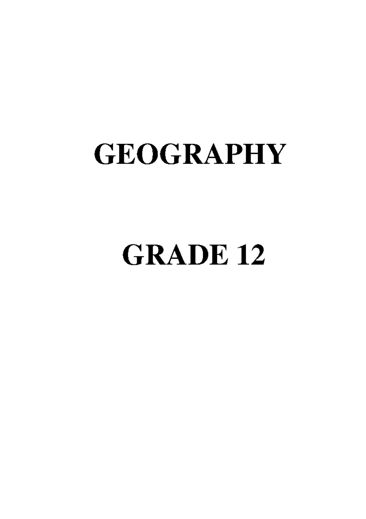 Grade 12 Notes - Geography - GEOGRAPHY GRADE 12 Climate & Weather ...