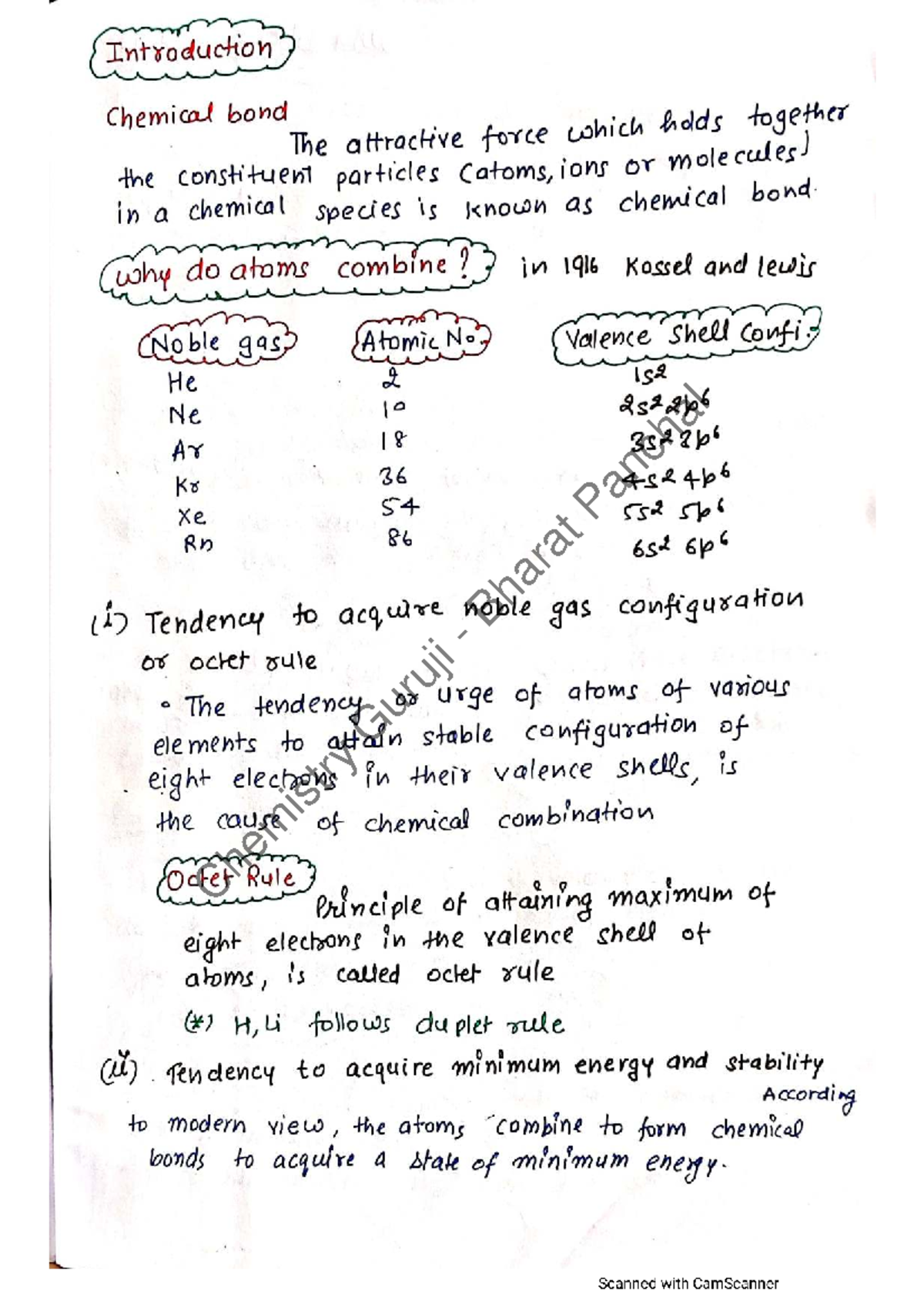 Chemical Bonding Notes - CHM 101 by Bharat Panchal - Studocu