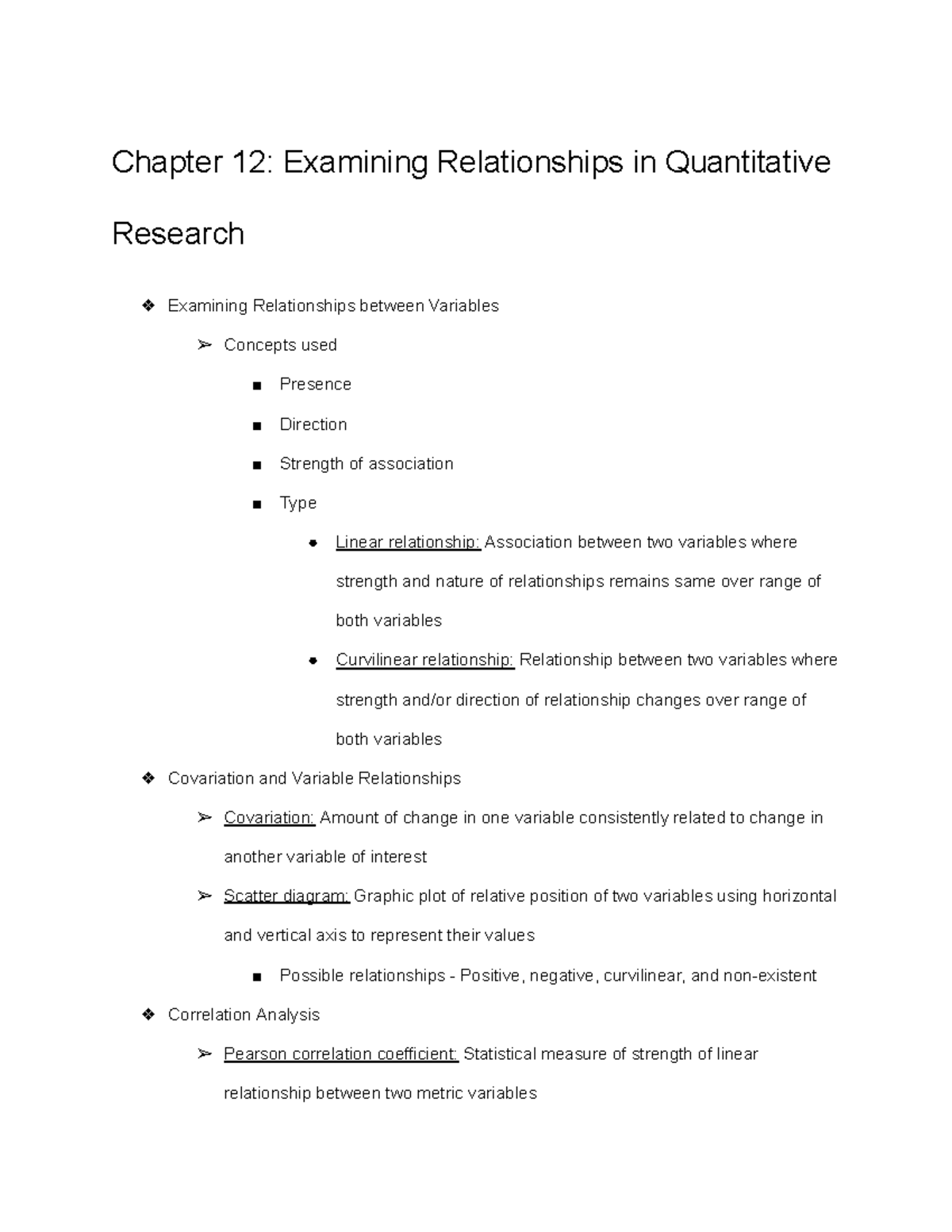 MKTG330 Chapter 12: Analyzing Variable Relationships in Research - Studocu